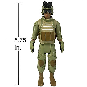 Beverly Hills Doll Collection Soldier Dollhouse Play Figure - Soldier Action Figure for Doll House, Community Helpers Little People Figures Pretend Play for Kids and Toddlers