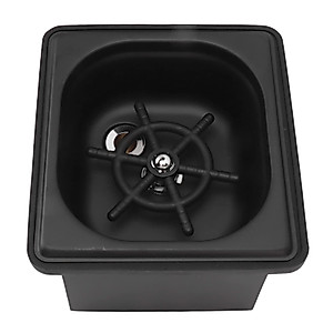 Pitcher Rinser Stainless Steel From Opening Kitchen Sink Automatic Glass Cup Washer for Hotel Bar Coffee Milk Tea Cup Black Your Hands (Small)