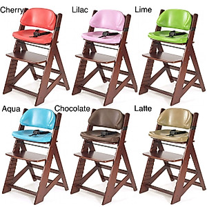 Keekaroo Height Right Kid's Chair with Comfort Cushions, Mahogany/Vanilla (0055219KR-0001)