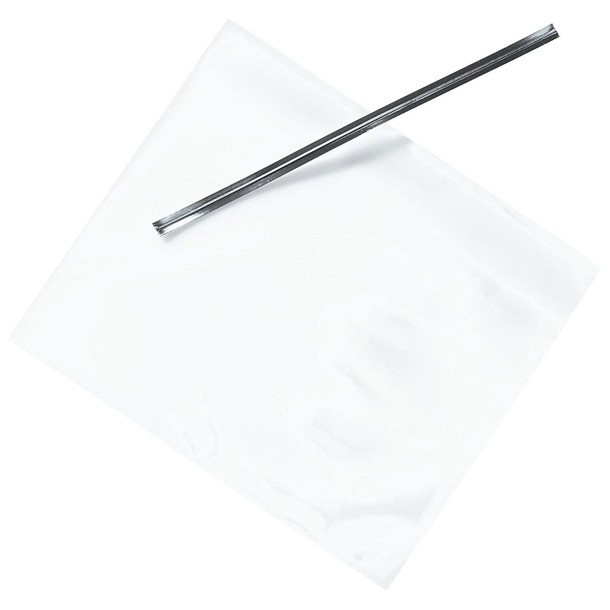 DecoPac Clear Silver Twist Ties, 3.5" x 4" Decorating Tools Treat, CELLO BAG(50): 4 x 3.5 x 0.001 inches