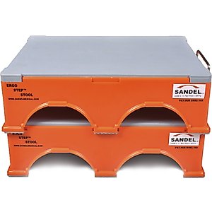 Sandel 1170 Ergo-Step Stool, Stackable, Orange