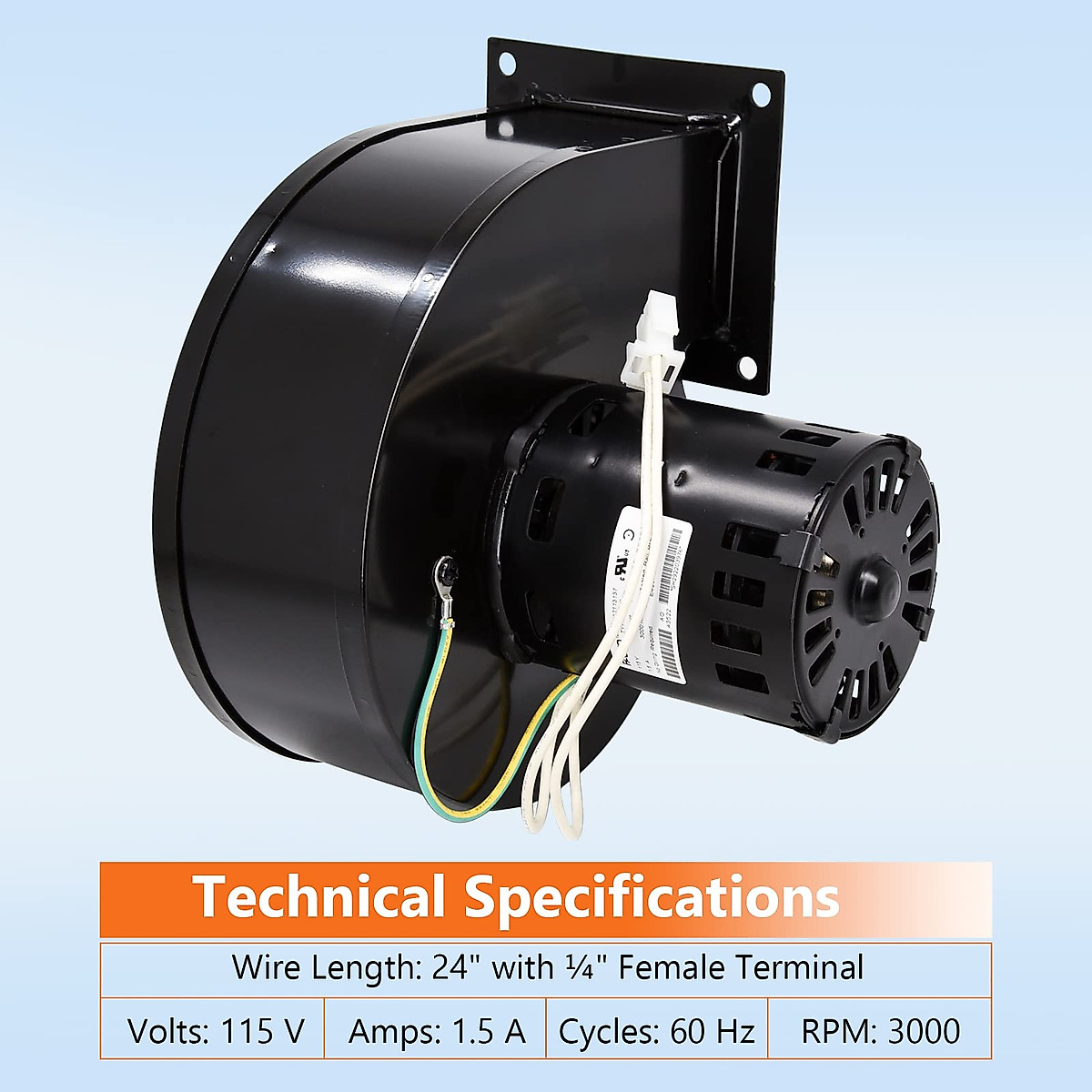 Criditpid Replacement 80622 Convection Blower Fan for Vogelzang VG5790, VG5770 Pellet Stove, US Stove & USSC Bay Front 5660, Ashley AP5660L Pellet Stove.