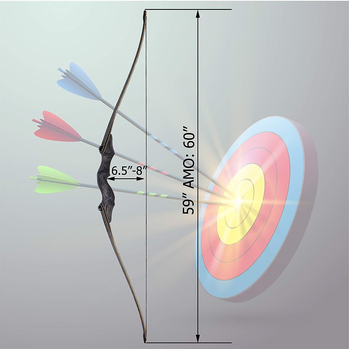 SinoArt 60" Takedown Longbow Archery Wooden Archery Bow Included Fur Rest Pad Stringer Tool Tab String Nocks Right and Left Hand for Hunting or Target(35lbs, Right Hand)