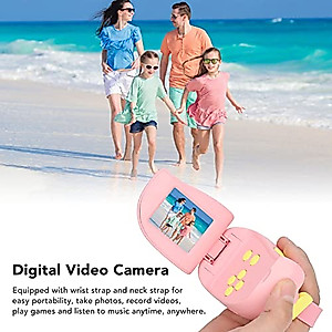 Bnineteenteam 1.5MP Kids Selfie Camera,HD Digital DV Cameras Christmas Birthday Gifts for Kids(Pink)