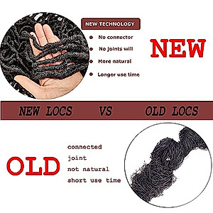 7 Packs Soft Locs 36 inch Goddess Locs Faux Locs Crochet Hair for Black Women Whole Strand Pre-looped Long New Locs Crochet Natural Black Locs Curly Braiding Hair Extension