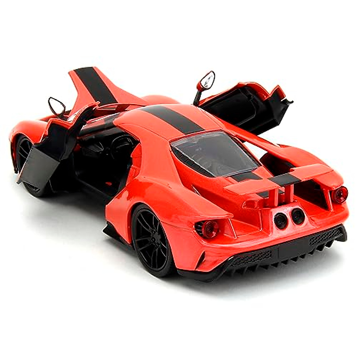 2017 GT Light Red Metallic with Black Stripe Pink Slips Series 1/24 Diecast Model Car by Jada 34657