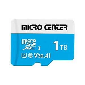 Micro Center Premium 1TB microSDXC Card, Nintendo-Switch Compatible Flash Memory Card, UHS-I C10 U3 V30 4K UHD Video A1 R/W Speed up to 90/70 MB/s Micro SD Card with Adapter (1TB)