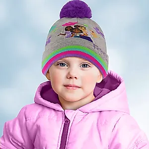 Disney Girls Toddler Winter Hat and Mittens Set Ages 2-4 Or Encanto Hat and Kids Gloves Set for Ages 4-7