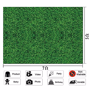 Nature Green Grass Photography Backdrops Spring Realistic Grass Lawn Photography Backgrounds Newborn Baby Shower Wedding Birthday Party Decoration Studio Props Cake Table Booth Banner 7x5ft