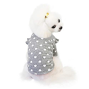 Small Puppy Clothes for Girls Pet Clothes Autumn Winter Love Holiday Shirts Spring Summer Outfits for Small Breeds Puppy Shirt
