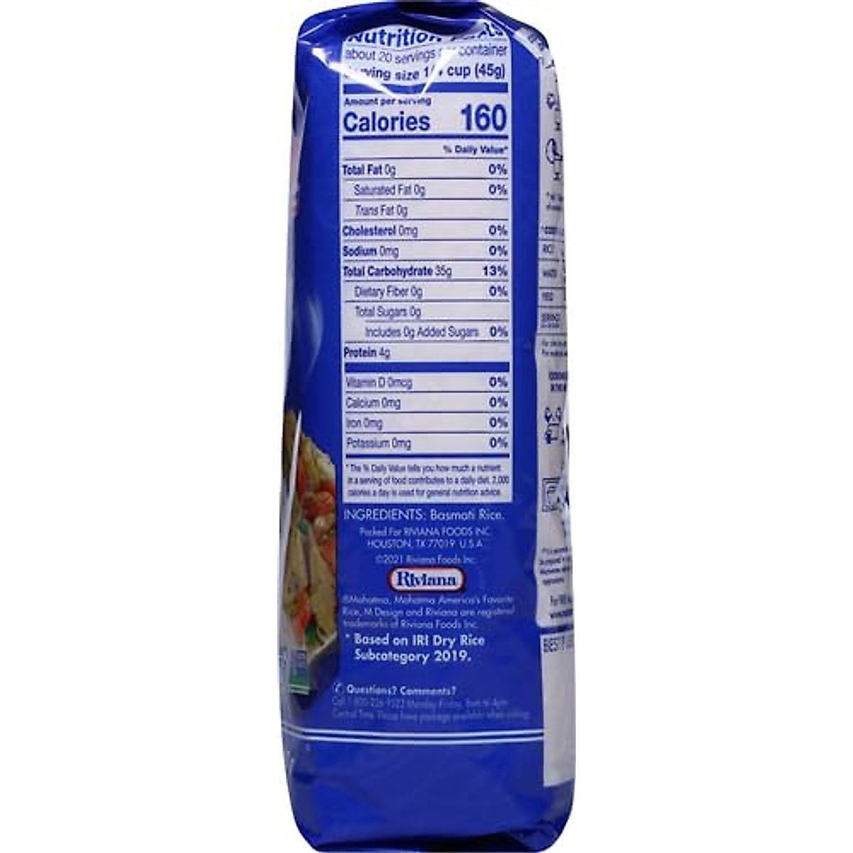 Mahatma Indian Basmati Rice, 32-Ounce Bag of Rice, Fluffy, Floral, and Nutty-Flavored Rice, Stovetop or Microwave Rice