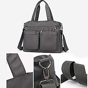 Crossbody Bags for Women, Nylon Purse with Multi Pockets Large Shoulder Bags Handbags for Travel & Work & Daily Use -Wine red