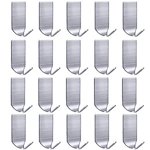 FOTYRIG Adhesive Hat Hooks for Wall Baseball Caps Rack Hangers 304 Stainless Steel Waterproof Stick on Hooks Strong & Durable (Max Load up to 4Lbs)-20 Packs