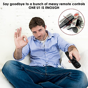 Sofabaton U1 Universal Remote Control, All in One Remote with Smart APP, OLED Display and Macro Button, Control up to 15 Entertainment Devices, Works with TV/DVD/Blu-ray/Player/Projector