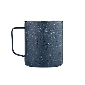 NRA Double-Walled Copper Vacuum Insulated Stainless Steel Travel Mug,14 Oz, Speckled Blue