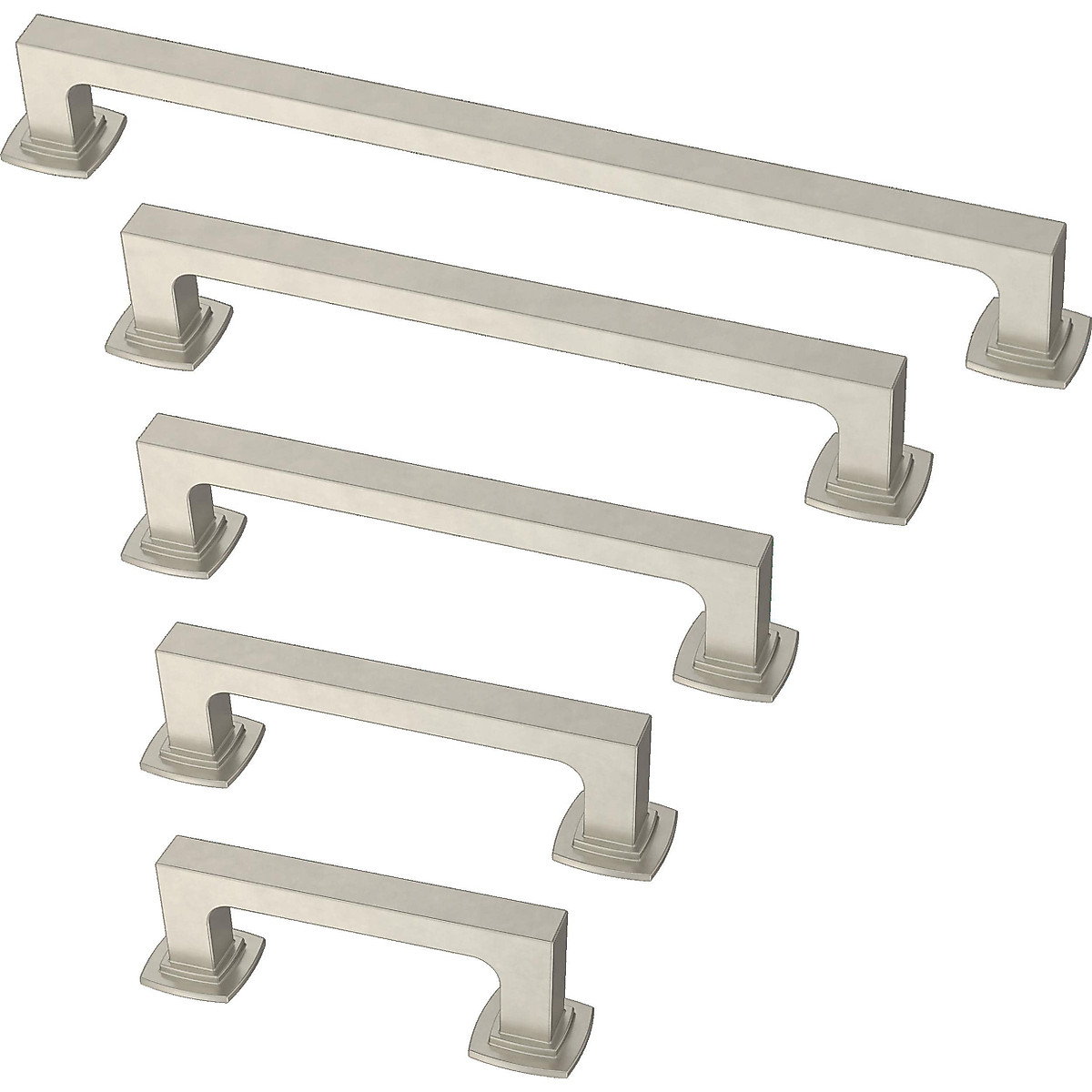 Franklin Brass Parow (1-Pack) Cabinet Handles 5-1/16" Hole to Hole Satin Nickel Kitchen Cabinet Pulls Drawer Handles Cabinet Hardware Dresser Drawer Pulls P41771K-SN-C