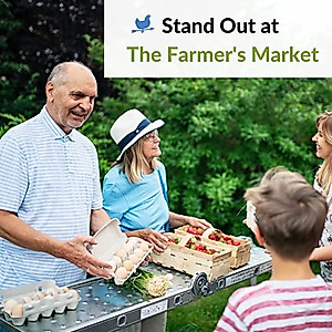 Blank 12-Egg Flat Top Paper Pulp Carton - Bulk Egg Cartons (50)