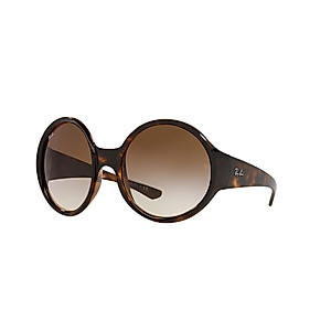 Ray-Ban Rb4345 Round Sunglasses, Havana/Brown Gradient Dark Brown, 58 mm