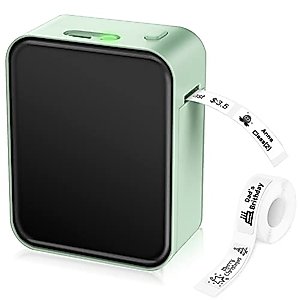 Vasttron Label Maker Machine Thermal Bluetooth Label Printer with Tape Inkless Rechargeable Mini Labeler Small Handheld Sticker Maker with Multiple Templates for Office Home Storage Organizing