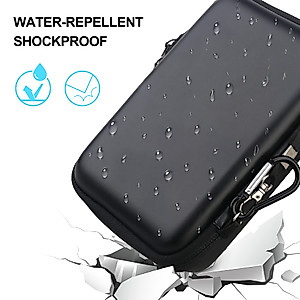 Lacdo Hard Drive Carrying Case for SanDisk Professional G-Drive ArmorATD – Rugged Portable External Hard Drive HDD USB-C USB 3.2 Gen 1 1TB 2TB 4TB 5TB 6TB Shockproof Protective Travel Bag, Black