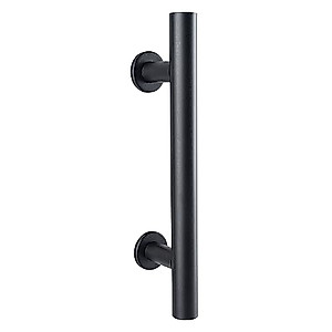 Wright Products Interior Pull and Flush Handle Set for Barn Doors, Matte Black