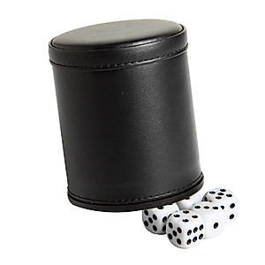 Hathaway Modifier Dice Cup with 5 Dice, Black, 16mm