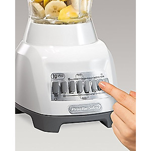 Proctor-Silex 10-Speed Blender, White (50124)
