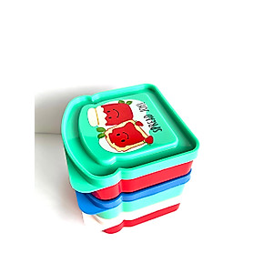 Innovarix Set of 3 Food Storage Sandwich Containers, 2 cups / 16 oz / 490 ml - 3 Different Designs. Great for Meal Prep. Kids or Adult Lunch Box - BPA Free and Reusable