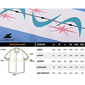 Funny Halloween Shirts for Men Adult Scary Button Up Halloween Bowling Shirts