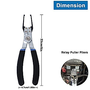 𝟮𝟬𝟮𝟯 𝙐𝙥𝙜𝙧𝙖𝙙𝙚𝙙 Relay Puller Pliers, Auto Relay Clamp Puller Fuse Puller Tool, Car Vehicle Battery Terminal Wiper Remover Pliers Tool
