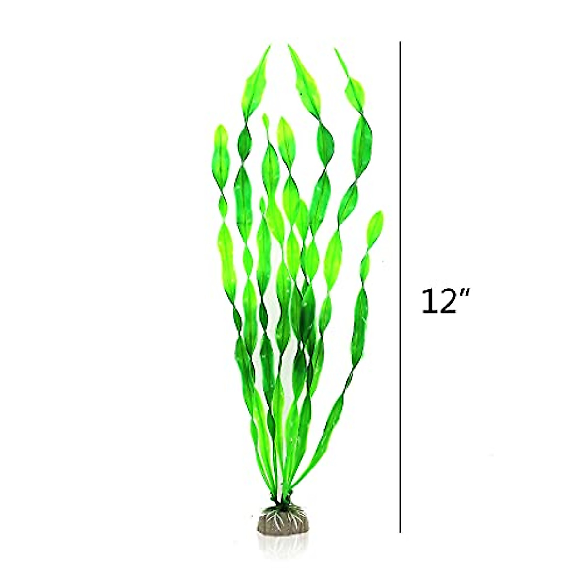 Aquarium Plastic Plants 10 Pcs, 12 Inch Large Artificial Plastic Plants for Fish Tank Decorations, Green