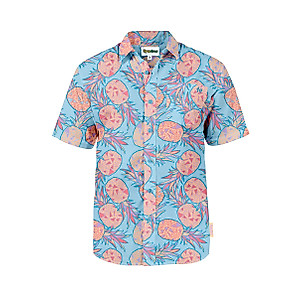 Tipsy Elves Men's Vacation Pineapple Hawaiian Shirt Size Medium