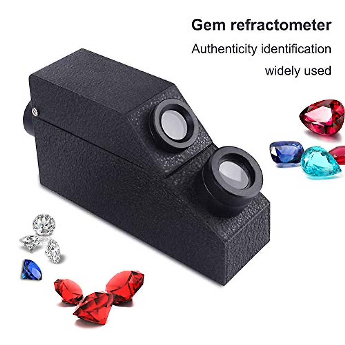 Gem Portable Refractometer, RHG181 1.30-1.81 Presidium Gemstone ldentification Tester for Jewelry, Gold ＆ Silver and Diamond, Lab Refractometers