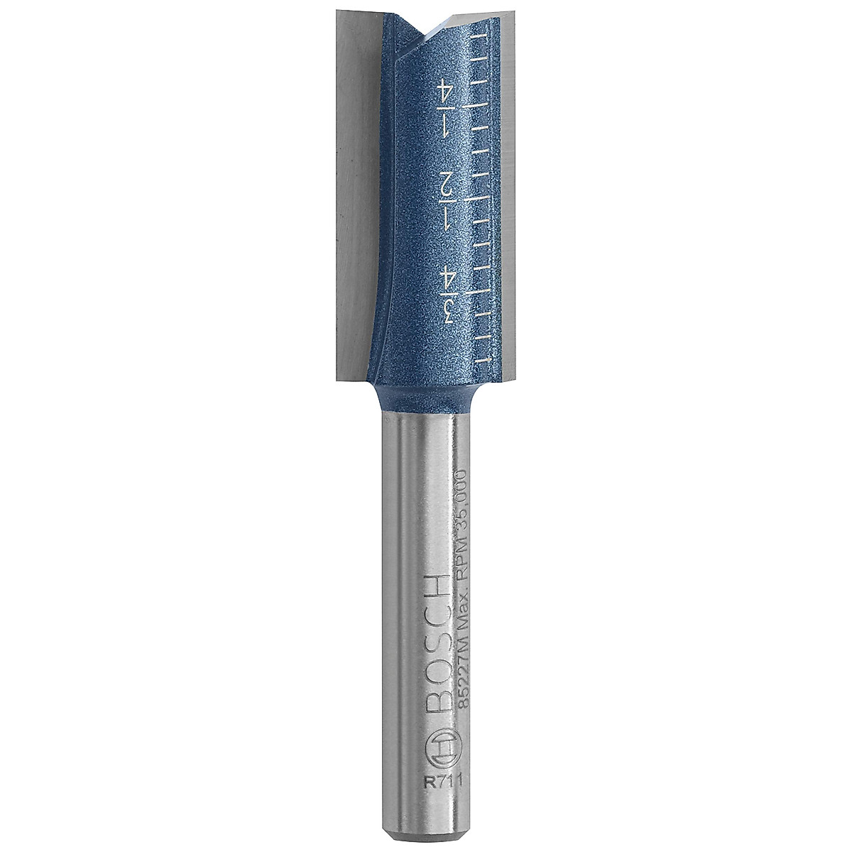 BOSCH 85227MC 1/2 In. x 1 In. Carbide-Tipped Double-Flute Straight Router Bit