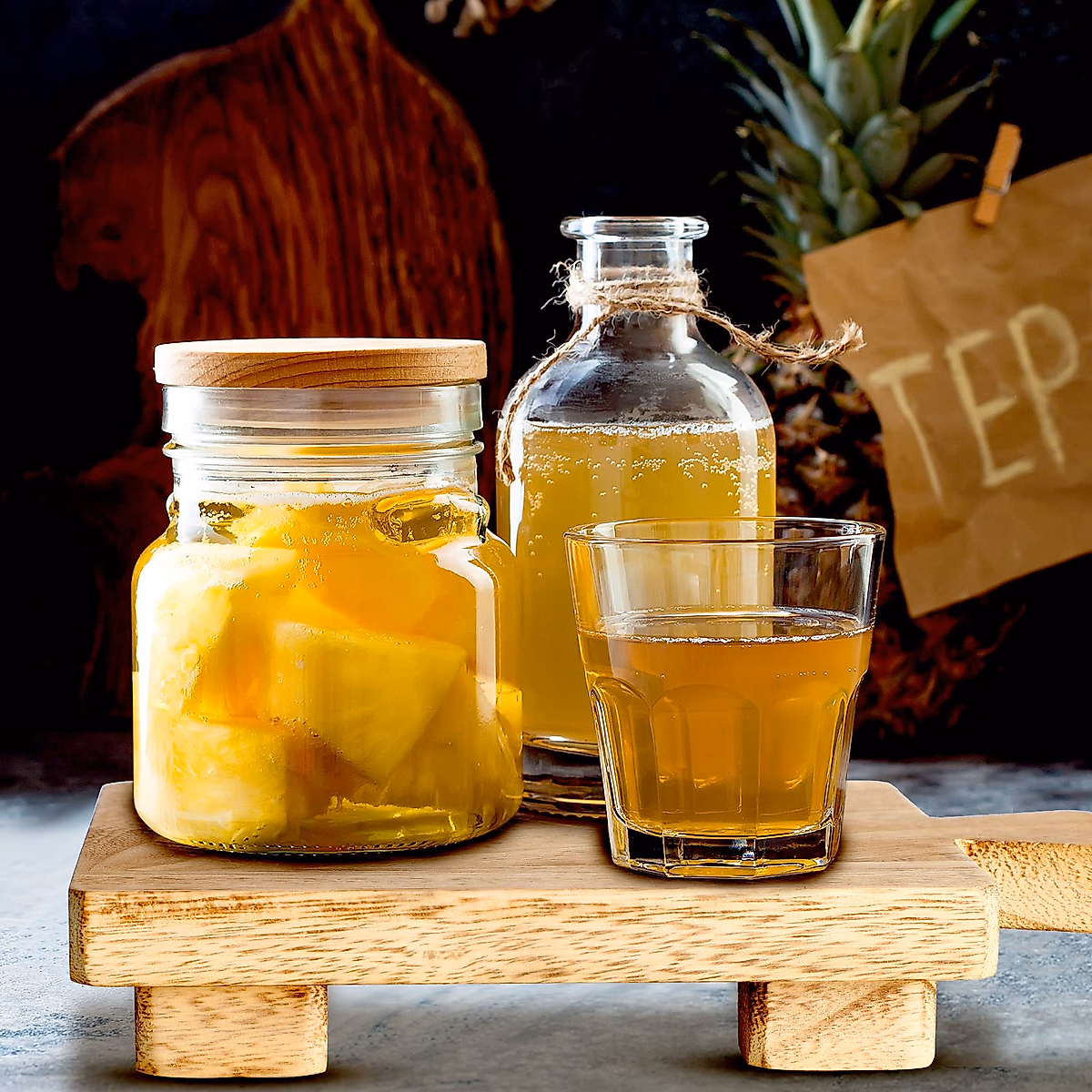 Wood Pedestal Stand Riser Wood Footed Tray for Bathroom Home Kitchen Wooden Soap Holder for Bottles Plant Makeup Tissues Candles Guest Jewelry Soap(Elegant Color, 1.57 x 6 x 11 Inch)