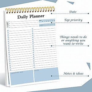 Hotop 6 Pack To Do List Notepad Daily Planner Notepad to Do Notebook Daily To Do List Notebook Daily To Do Notepads for Adults and Kids Classroom Office, 30 Sheets/ Pack (Mixed Colors, Fresh Style)