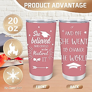 Keluna Graduation Gifts for Her - 5Pcs 2025 Congrats Grad Gifts Set, 20oz Tumbler Keychain Bracelet Makeup Bag Card, High School College Masters Degree PHD Gaduation Gift for Daughter Niece Sisters