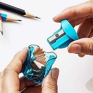 Amazon Basics School Pencil Sharpener, 1 Hole, 3-Pack