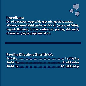 Get Naked Grain Free 1 Pouch 6.2 Oz Skin & Coat Dental Chew Sticks, Small