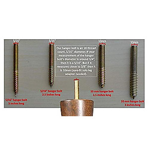 BingLTD - 5" Mahogany Profile Hardwood Sofa Legs - Set of 4 (P090-157)