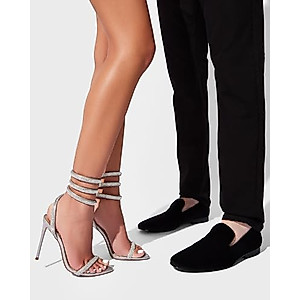 Steve Madden Men's Laight Loafer, Black Velvet, 9.5