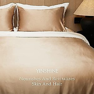 Silk Pillowcase, 100% Mulberry Silk 22 Momme Both Sides Silk Pillow Cases Queen Size for Hair and Skin with Gift Box, 1 Pc (Queen, Cloudy Grey)