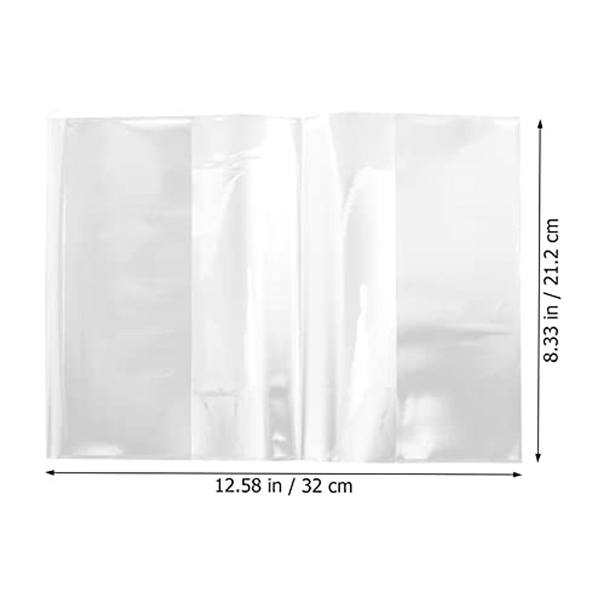POPETPOP Clear Book Covers - 10pcs Book Protector Cover Plastic Book Sleeves Book Case Transparent Book Cover Textbook Cover for School Books