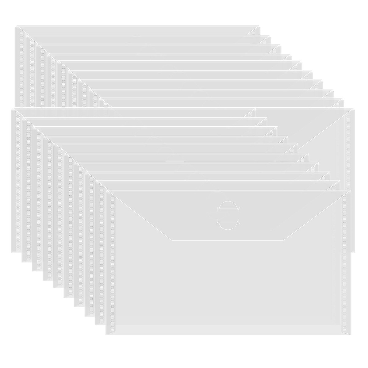 Briartw 20 PACK 9.8x5.9" Slimline Storage Envelopes, Resealable Plastic Envelopes Pockets for Cutting Dies Stencil Crafts Organizer Holder,Storage Bag for Clear Stamp,Die Cuts,scrapbook Paper,Photos