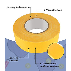 HolderProf Sports Pickleball Court Tape, 2in x 230FT - Pickleball Tape for Indoor Outdoor Court Lines Marking Kit | Bright Yellow