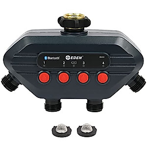 Eden 93443 4-Zone Bluetooth Water Timer |, Stainless Steel Washers