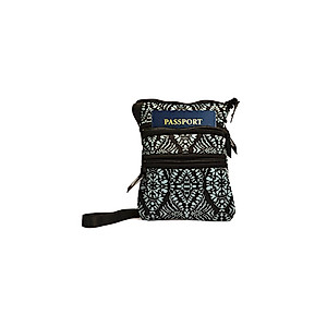 NuPouch Sling Hipster Cross Body Purse Women's Handbag, Blue Escape