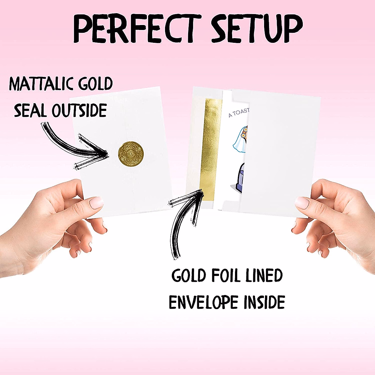 GIFTING GIGGLES Funny Wedding Card for couple | Newly Weds | Marriage Card for Couple | Wedding Day Congrats Gift | Congratulations Card | Premium Quality with Envelope and Seal