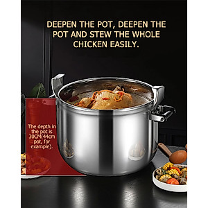 lodnexem Large 42 Quart Professional Pressure Cooker, 304 Stainless Steel Pressure Cooker Extra Large Canning Pot Commercial Canner Ideal for Industry Usage,42qt