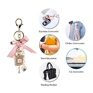 WEPROSOFS Cute Keychains for Women, Key Chains for Car Keys, Keychain Accessories for Car Accessories Handbag Decorations (A-Pink)